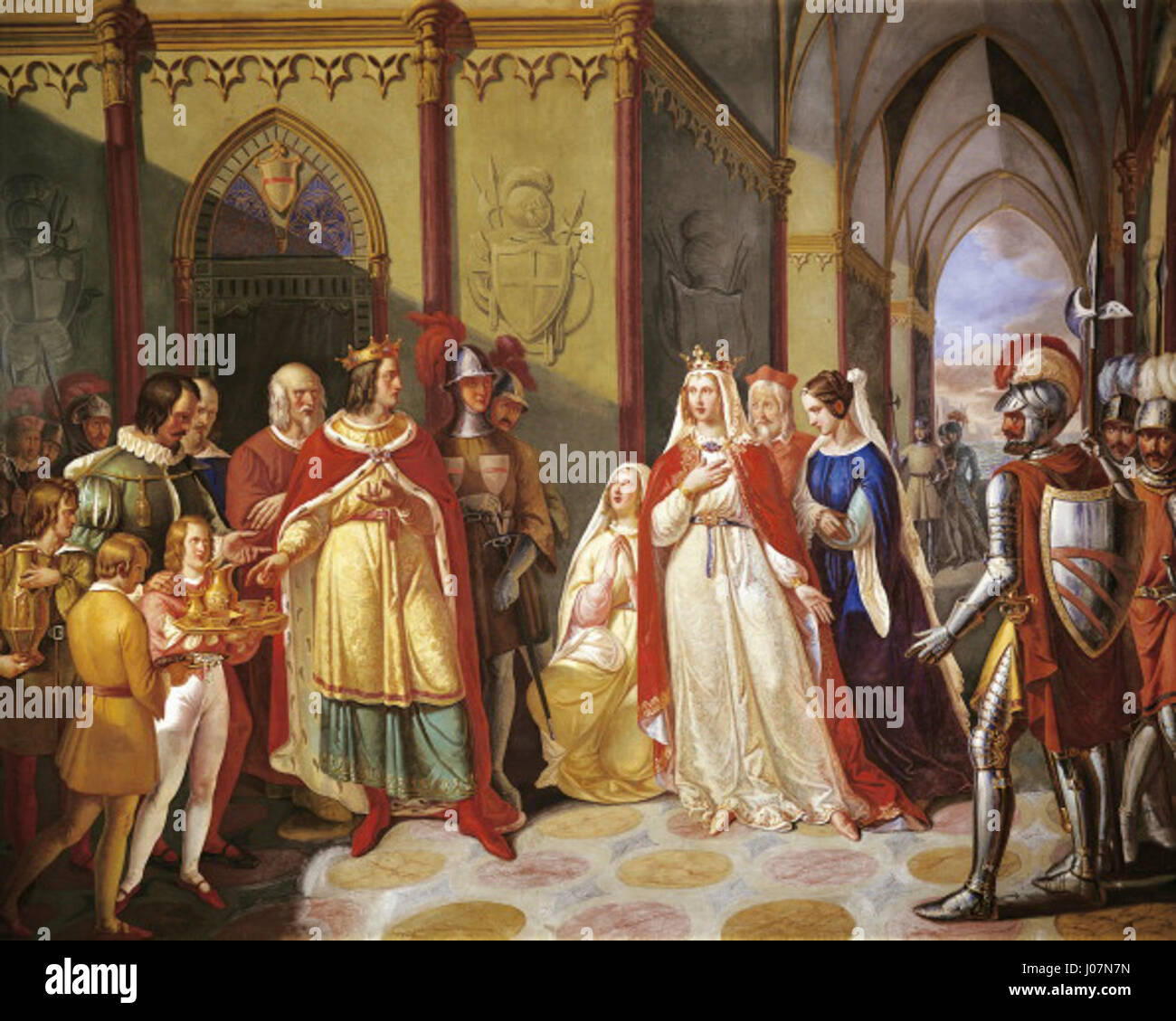 Tancrède renvoie Constance d'Hauteville à Henri IV Stock Photo - Alamy