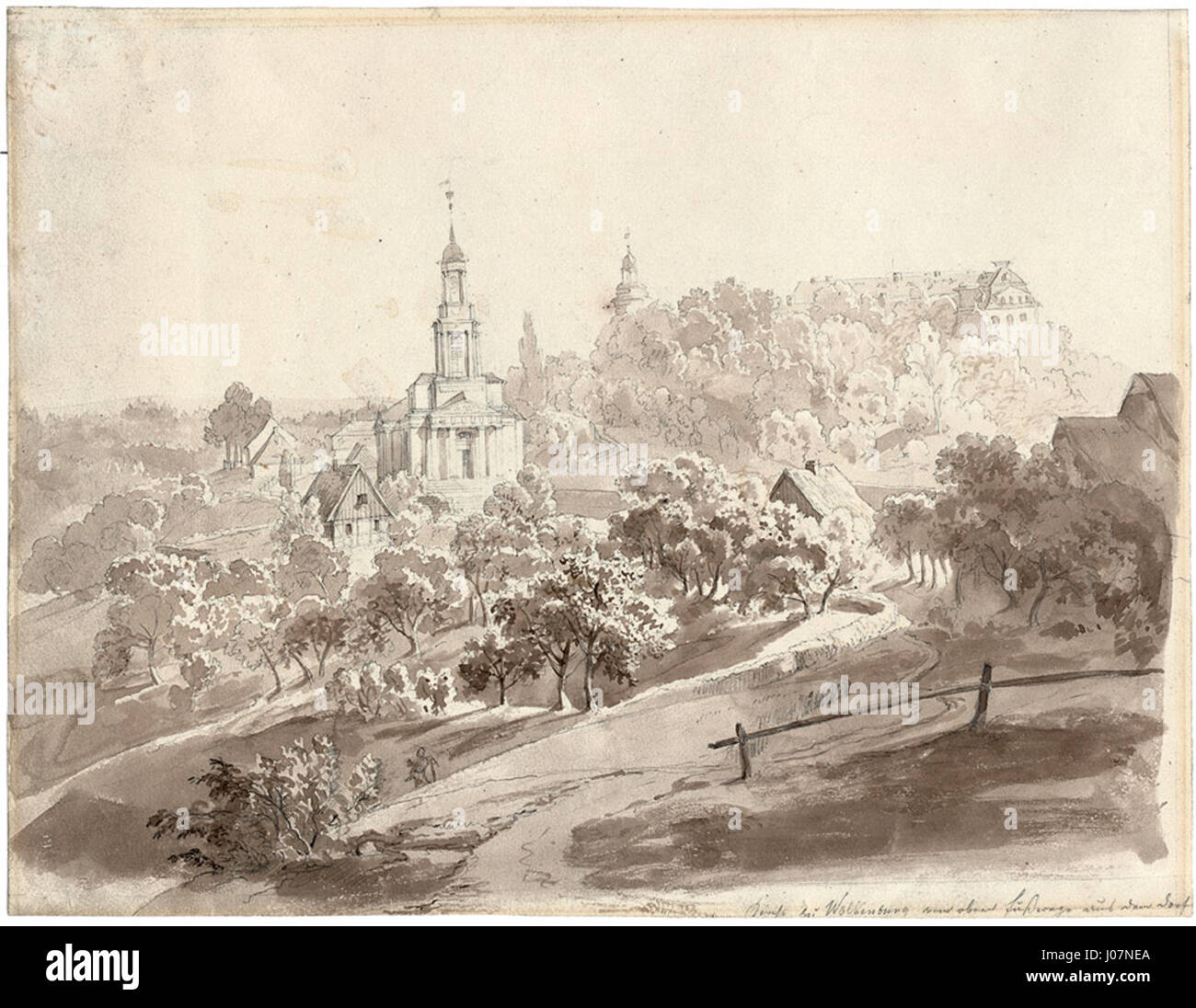 Karl Gottfried Traugott Faber’s painting 'Kirche und Schlog zu ...