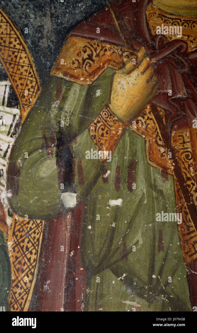 Medieval frescoes from the Church of St. Nicholas of Varos, featuring ...