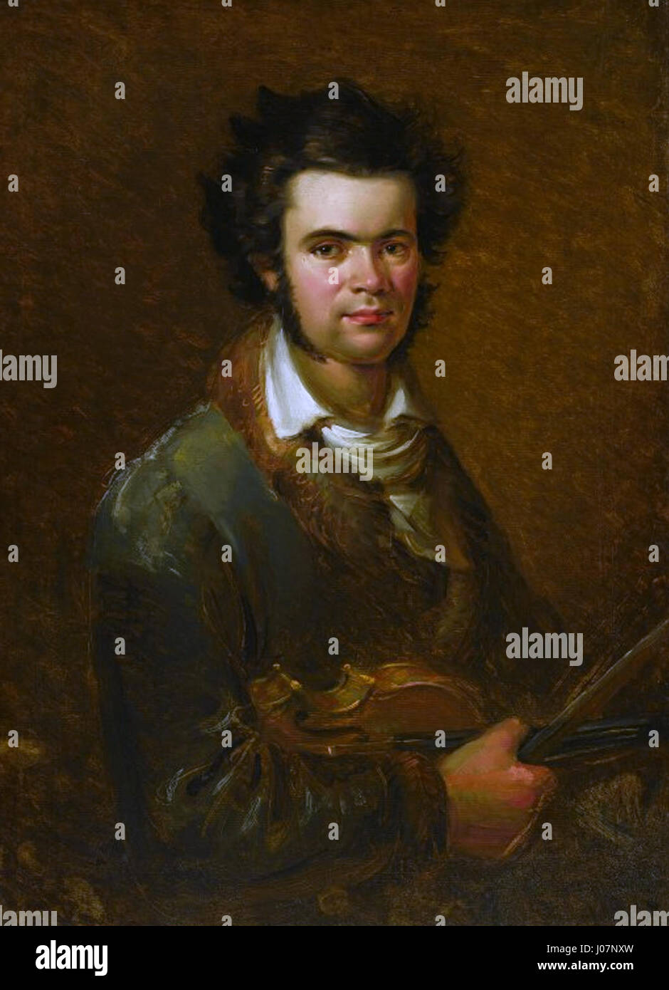 A portrait of Karol Lipinski, a renowned Polish violinist and composer ...