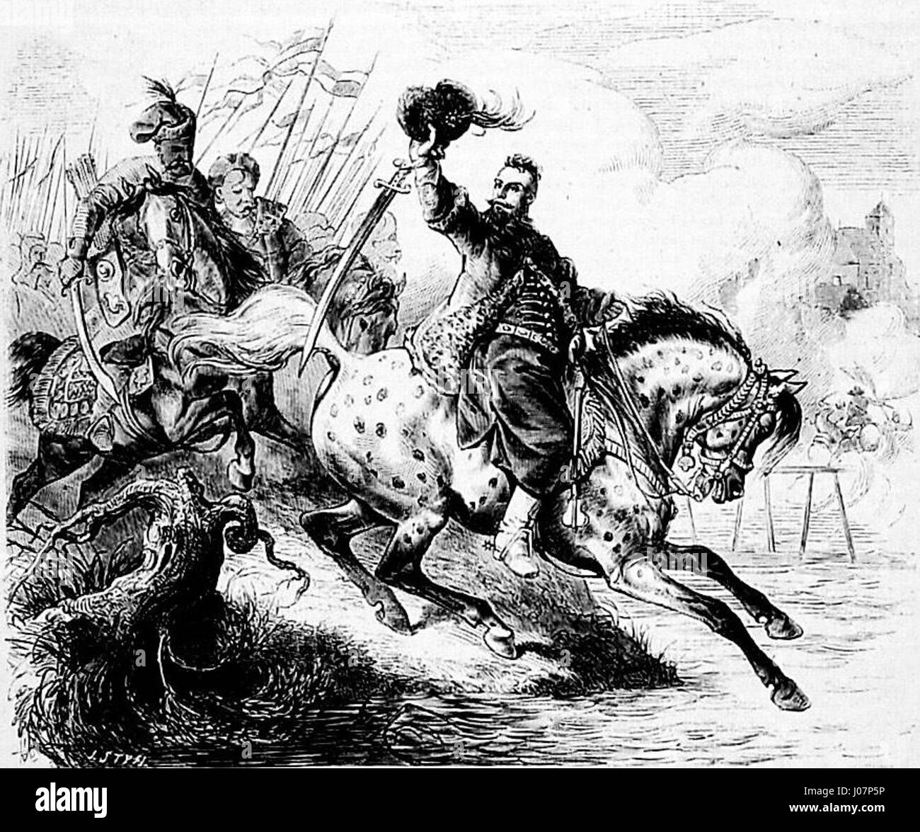 'Bitwa pod Warka' by Kossak depicts the historical Battle of Warka, a ...