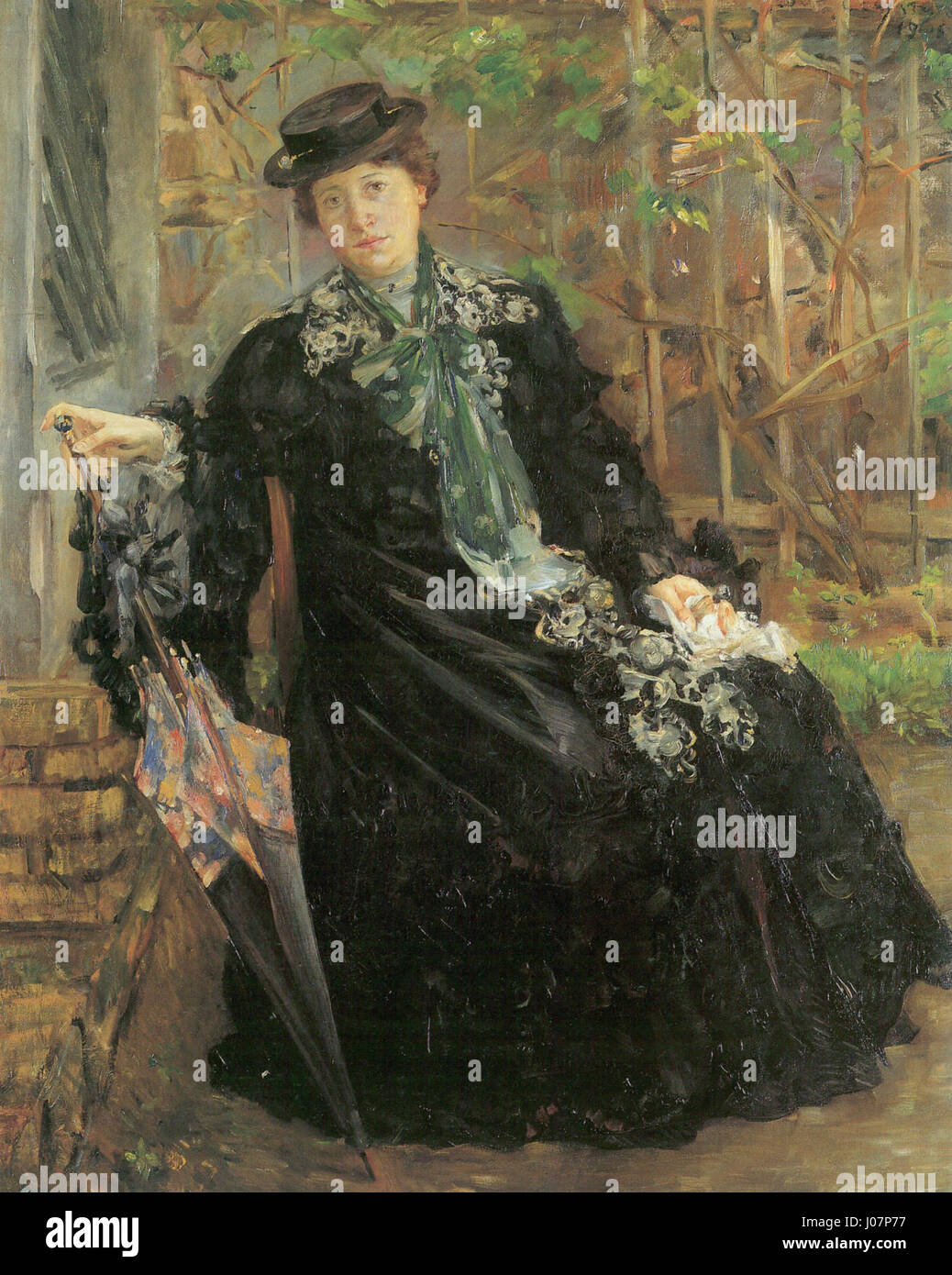 Lovis Corinth’s 1908 portrait 'Porträt im schwarzen Mantel' (Portrait ...