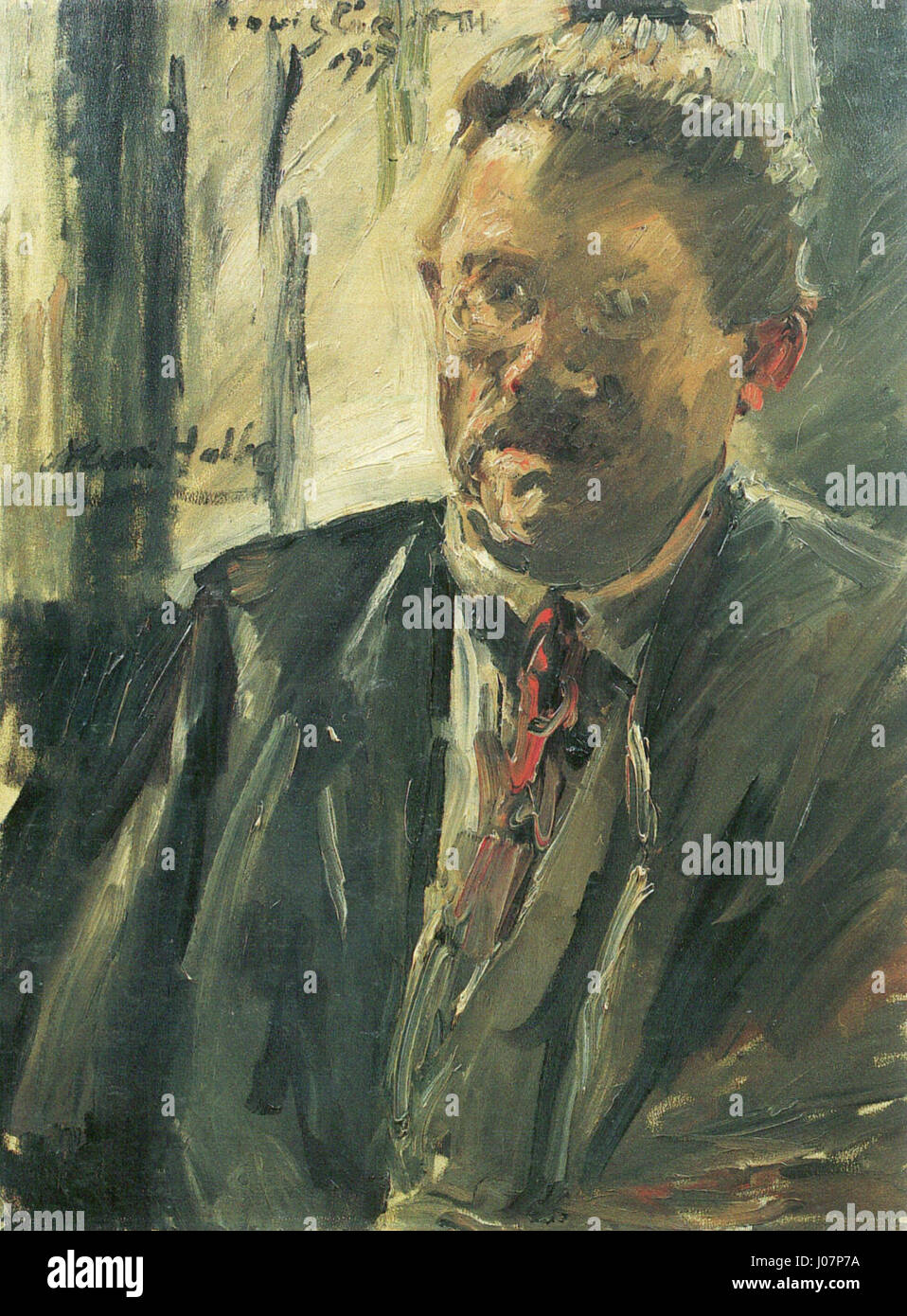 A 1917 portrait of German playwright Max Halbe, painted by Lovis ...