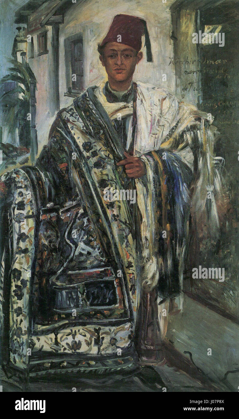 Lovis Corinth's 1913 painting 'Orientalischer Teppichhändler' depicts ...