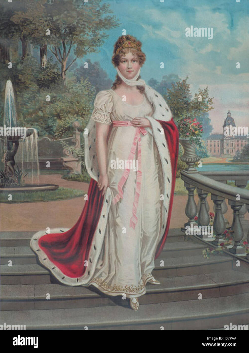 'Königin Luise in Charlottenburg' depicts Queen Luise of Prussia in a ...