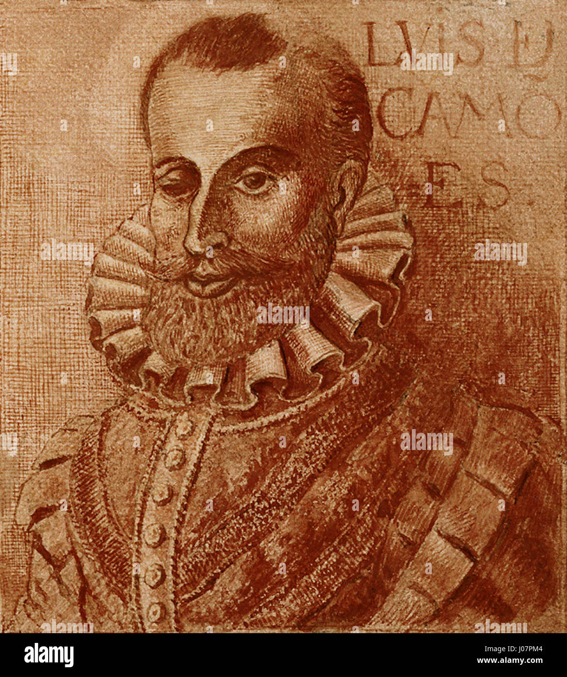 Luís de Camões, a renowned Portuguese poet, is depicted alongside ...
