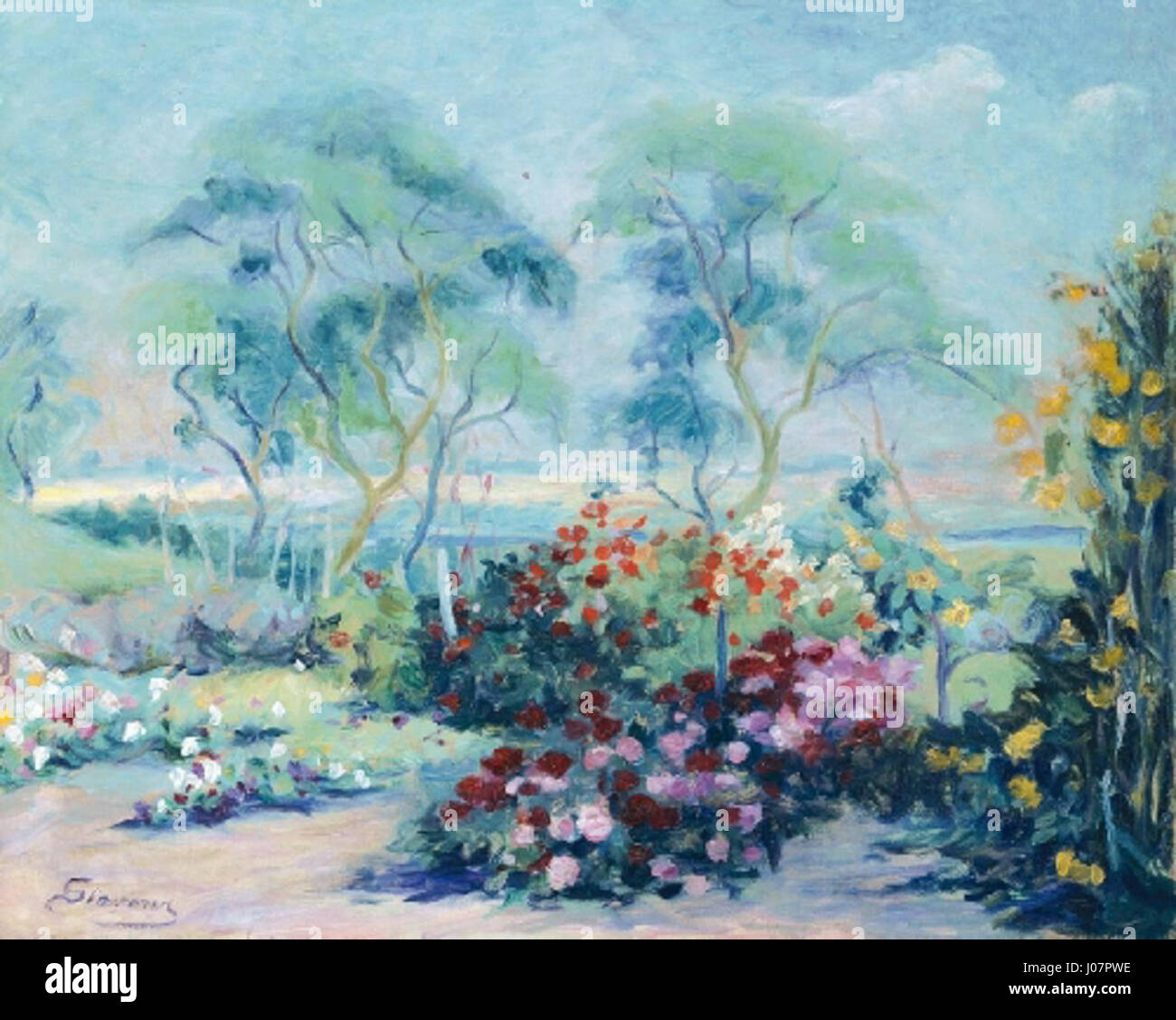 Maria Slavona's 'Blühender Garten' (Blooming Garden) depicts a lush ...