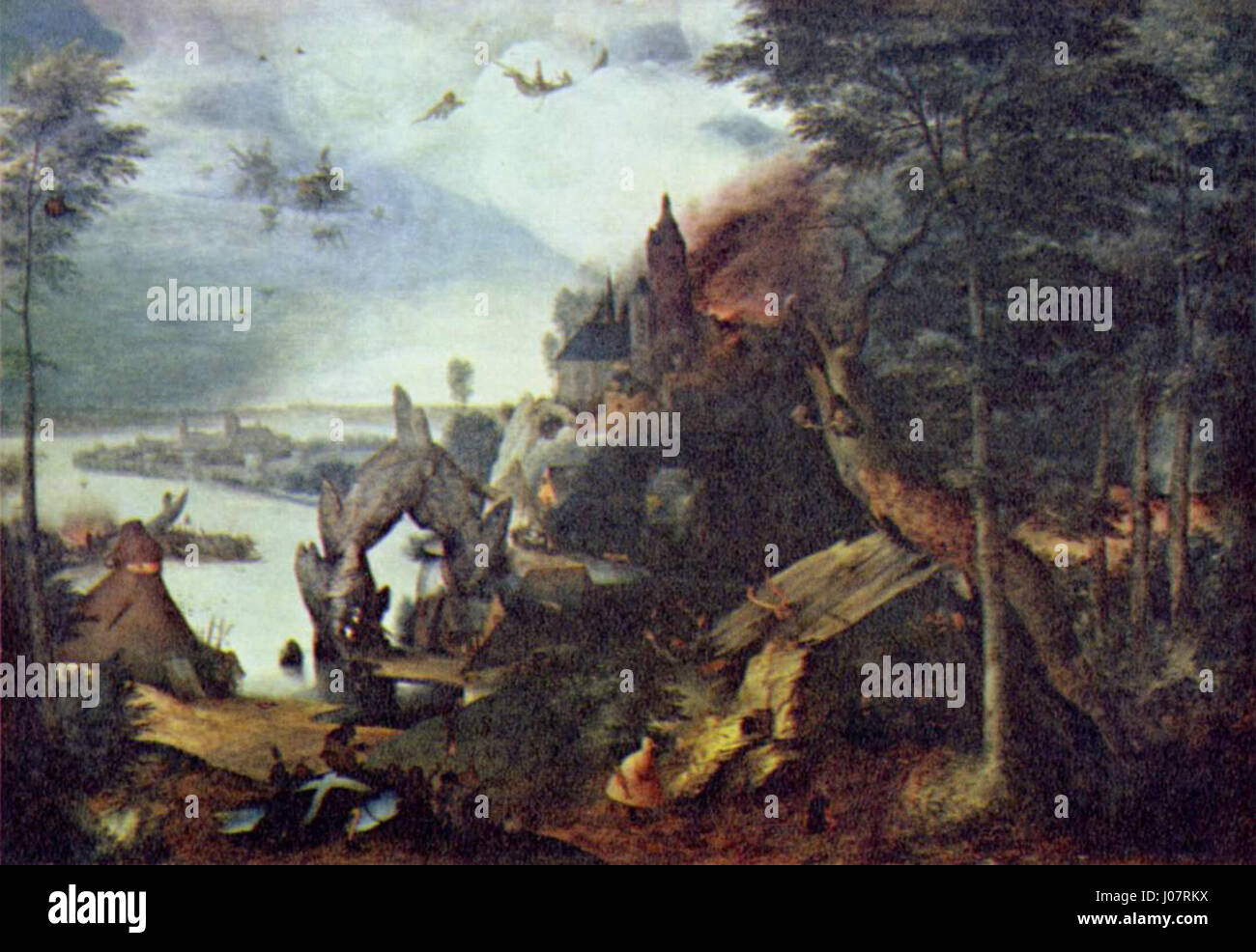 A work by Pieter Bruegel the Younger, known for his detailed and ...