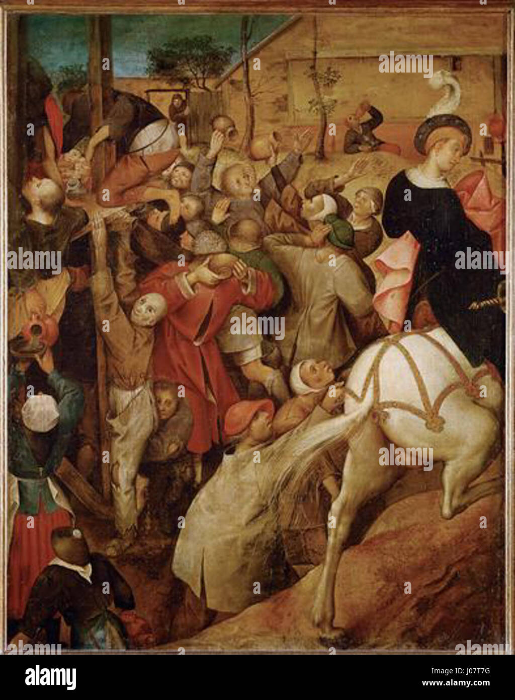 This painting by Pieter Bruegel the Younger presents a detailed ...