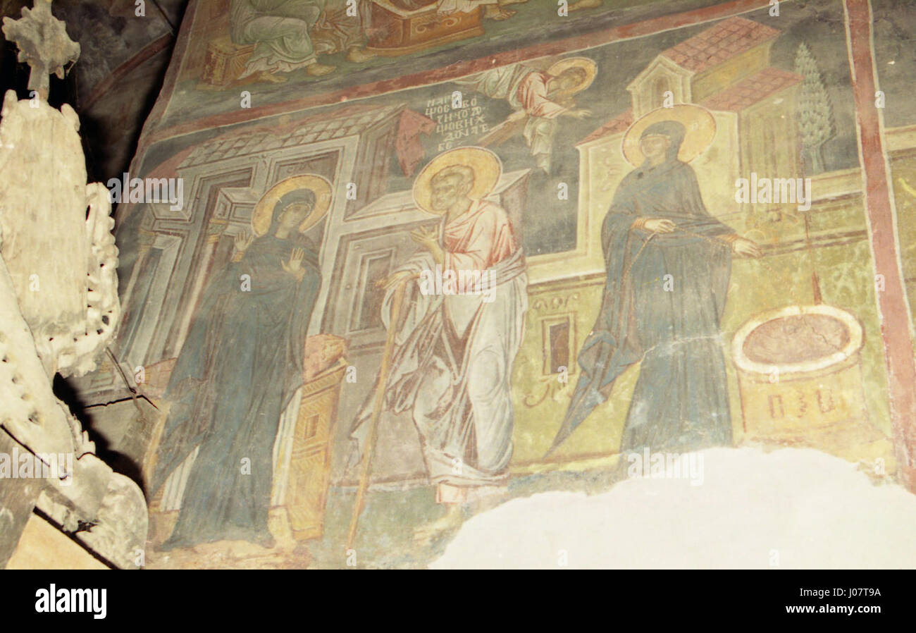 These frescoes from the Church of the Presentation of the Virgin Mary ...