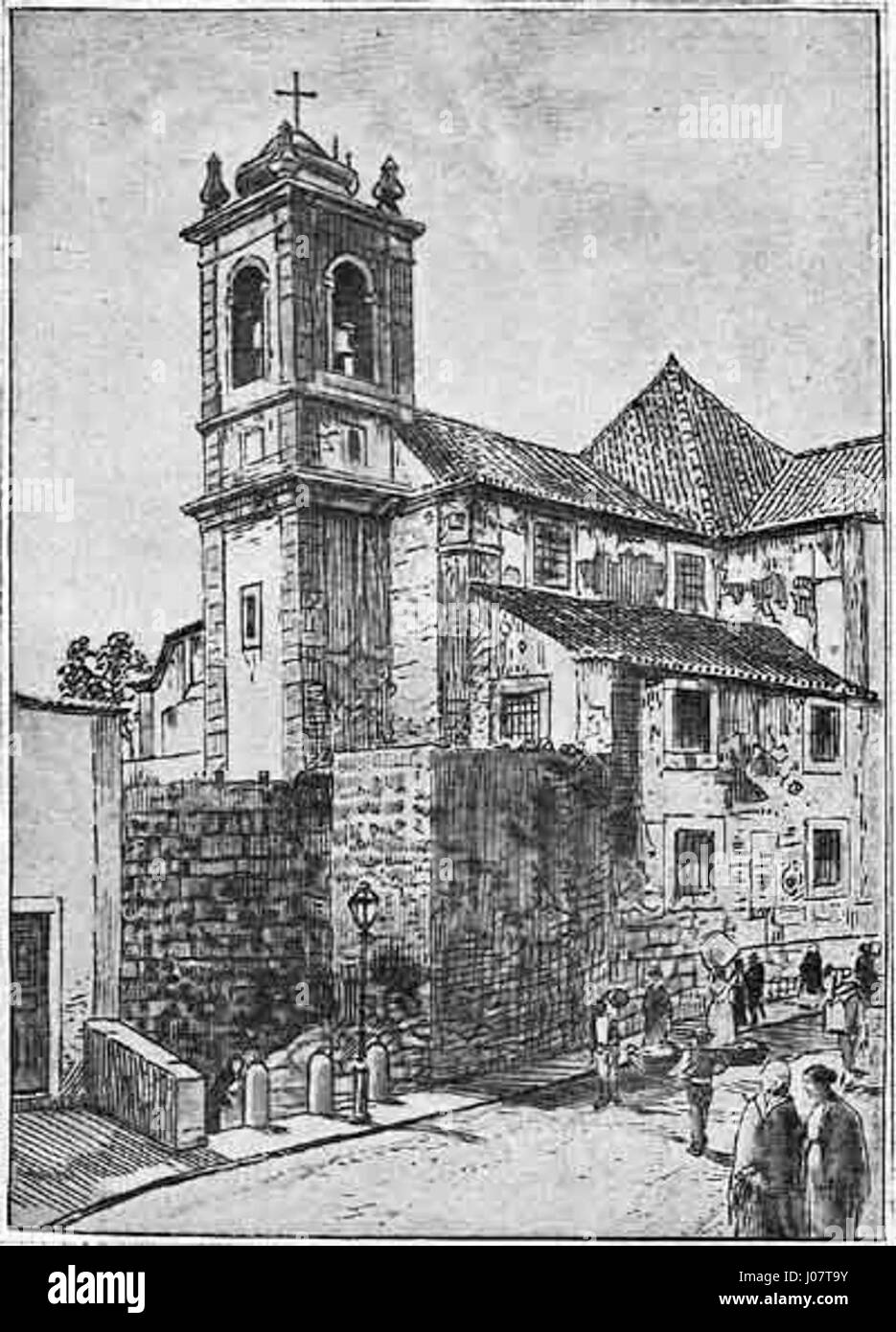 Roque Gameiro (Lisboa Velha, n.º 73) Igreja de S. Luzia 1 Stock Photo ...