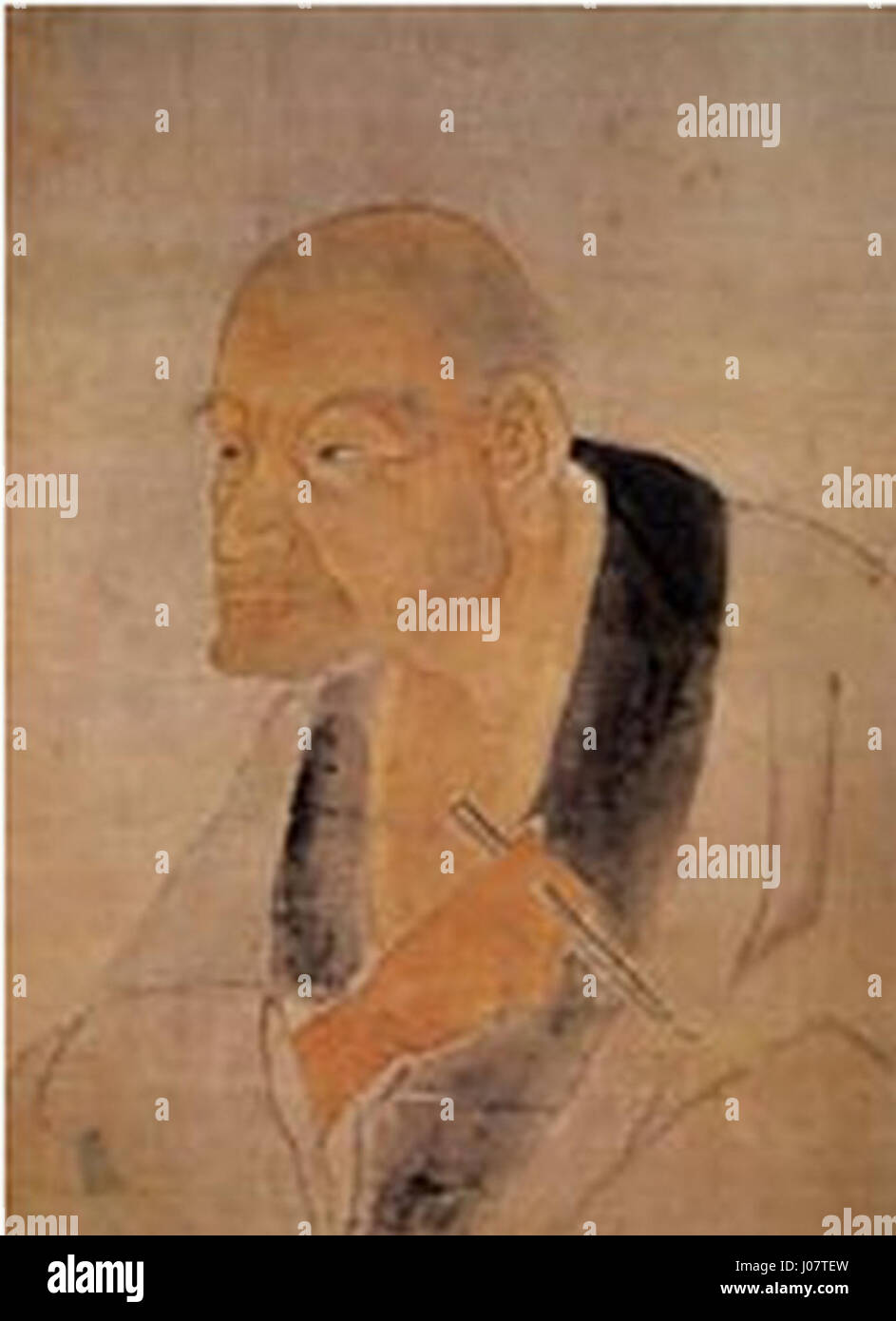 The portrait of the Japanese painter Kano Tannyu captures the artist's ...