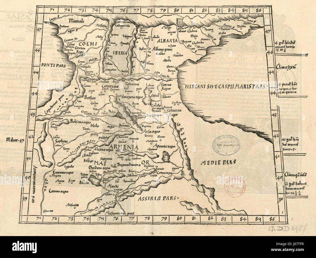 This 16th-century map, 'Asiae Tabula III', illustrates regions ...