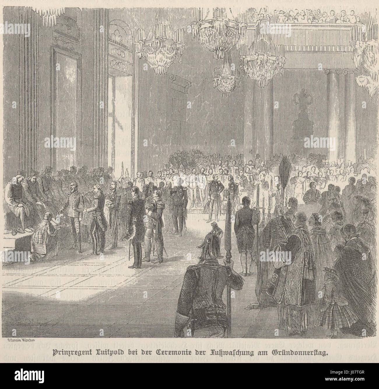 This historical photograph depicts Prince Regent Luitpold of Bavaria ...