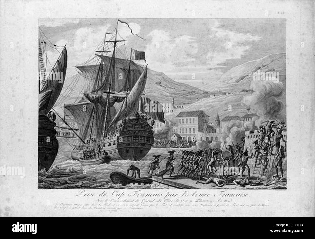 'Prise du Cap Français par l'armée française' depicts the French ...