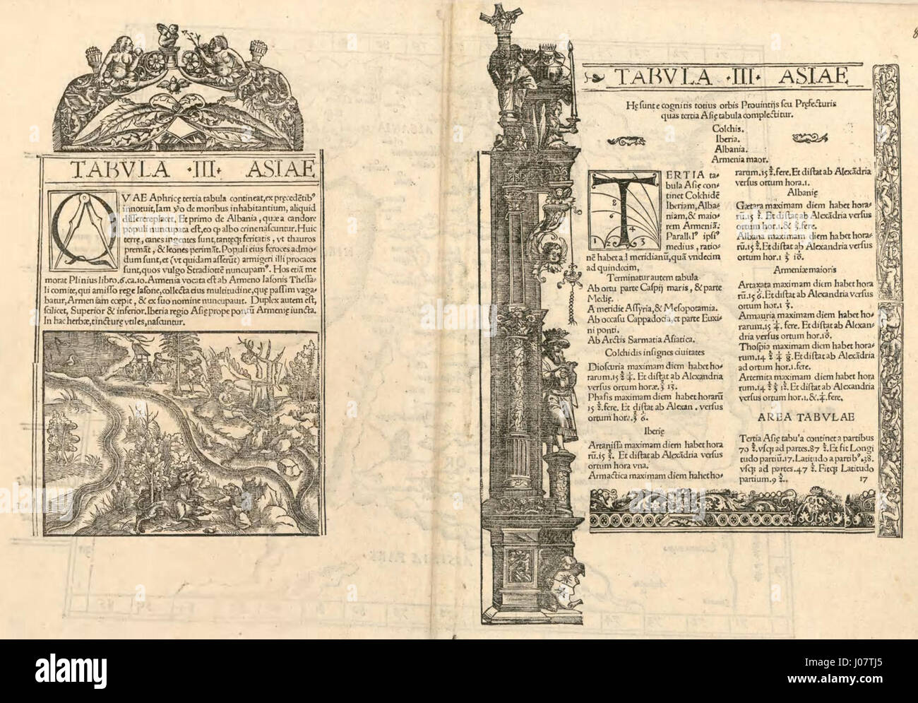 Ptolemy’s map of Asia, particularly the regions of Colchis, Iberia ...
