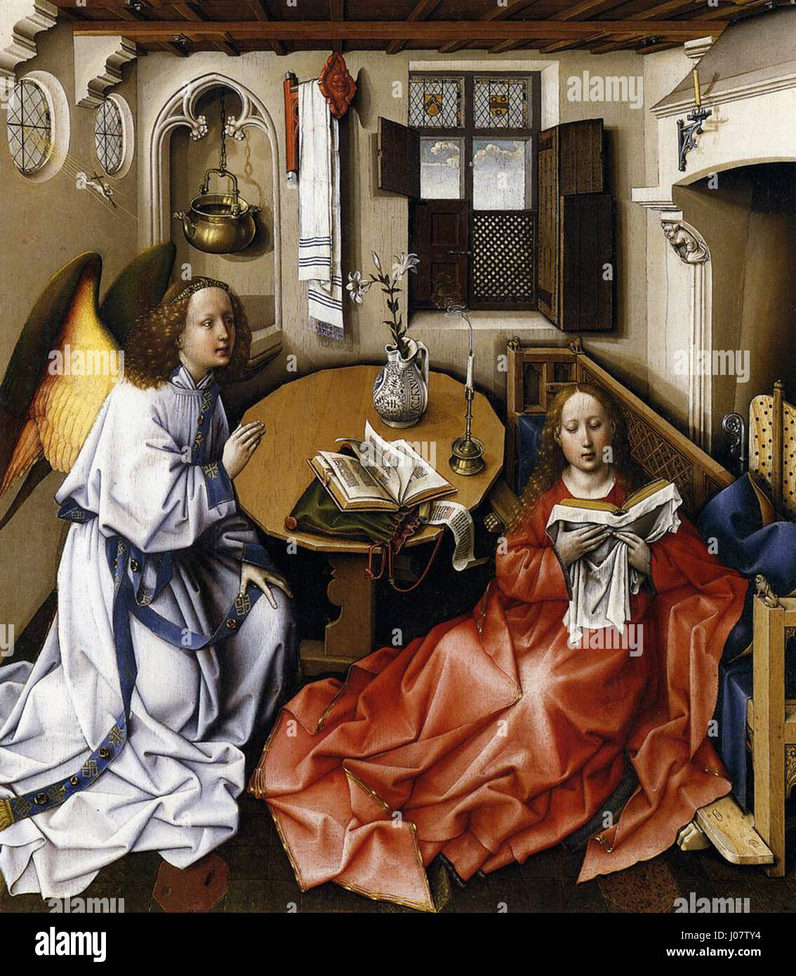 Robert Campin’s 'Mérode Altarpiece' is a masterpiece of Early Netherlandish painting. The work ...