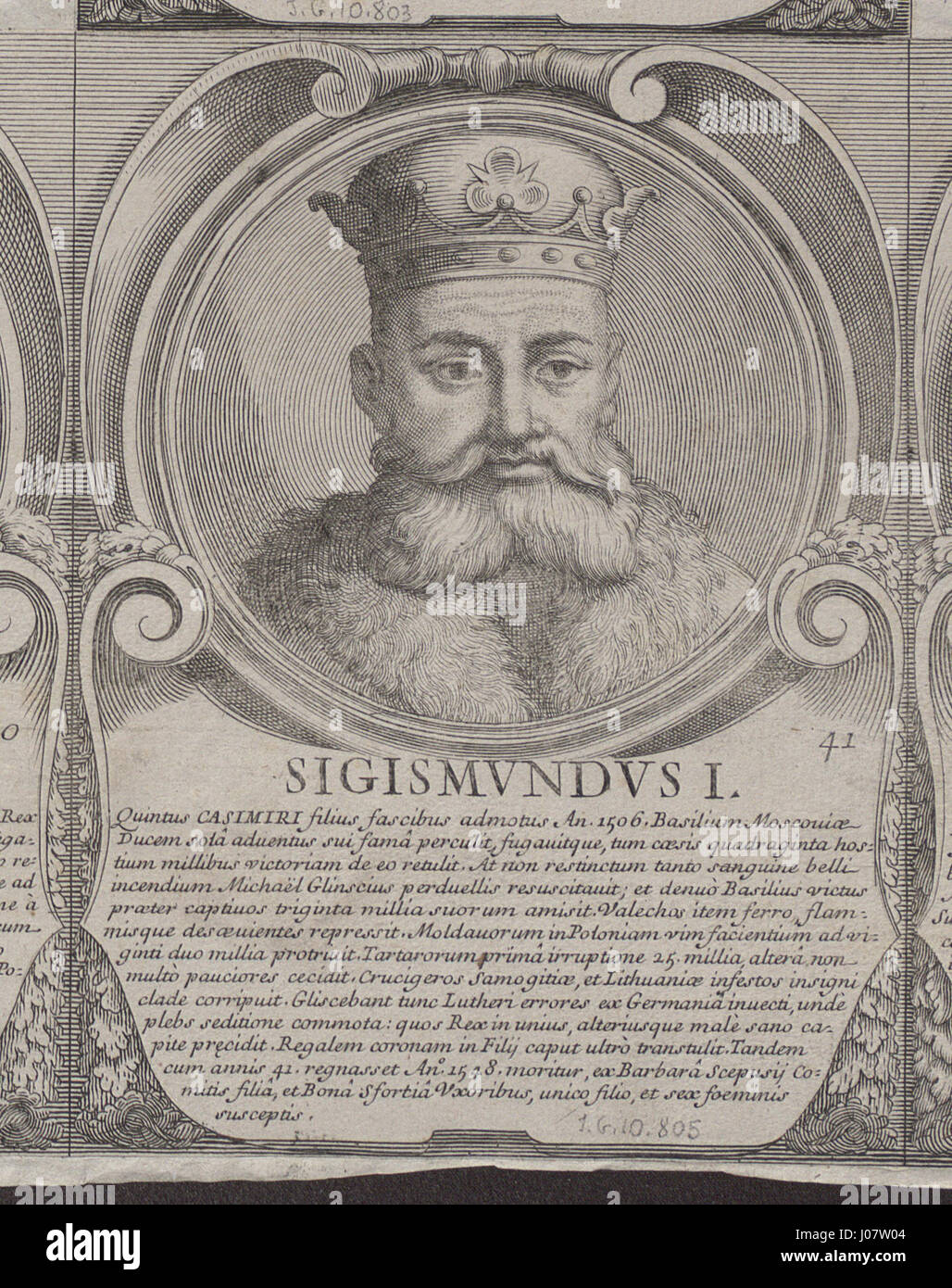 'Sigismundus I' by Benoît Farjat is a portrait of King Sigismund I of ...