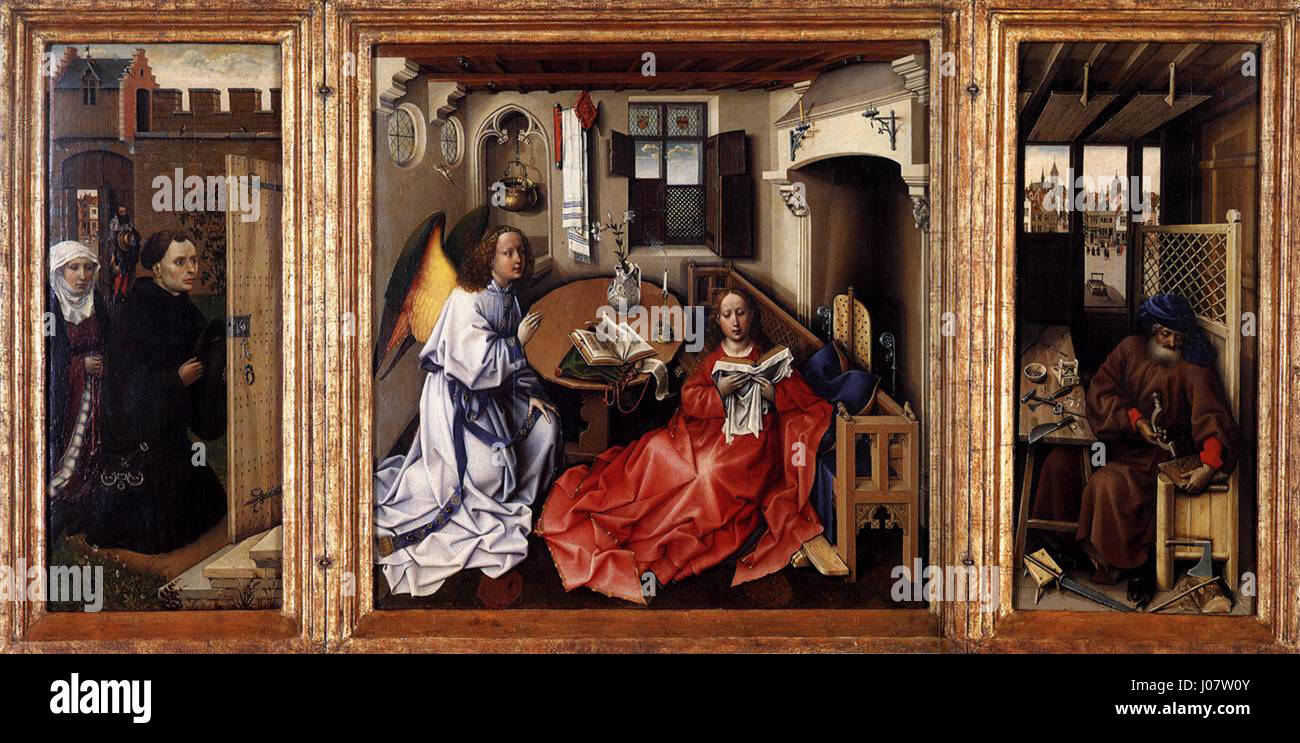 The Mérode Altarpiece by Robert Campin is a masterpiece of early Netherlandish painting ...