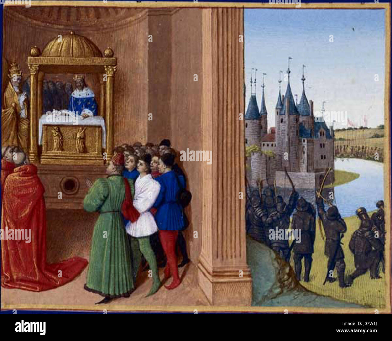 This artwork depicts Robert II le Pieux, King of France, and highlights ...