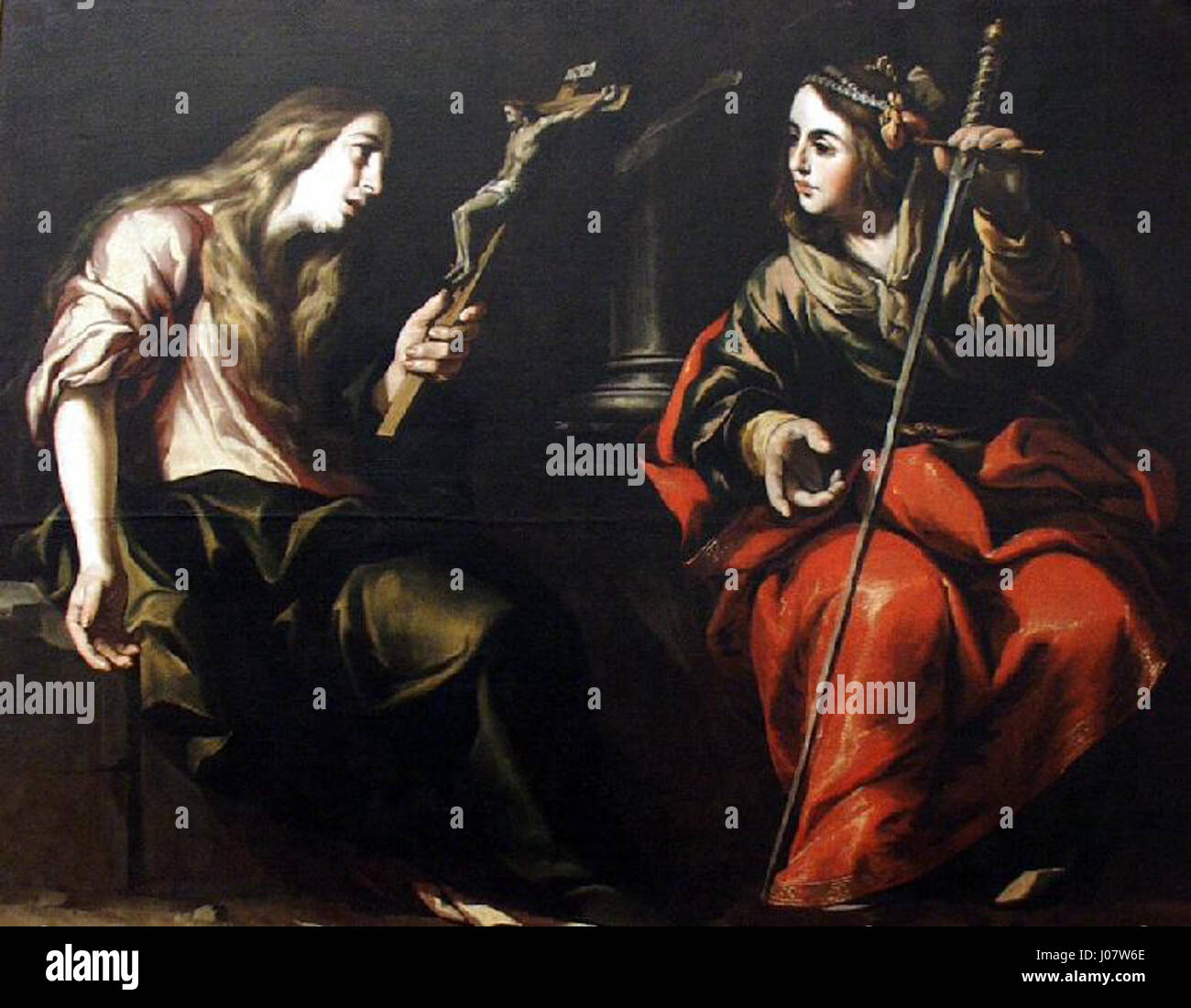 Antonio del Castillo's ‘Santa María Magdalena y Santa Catalina’ depicts ...