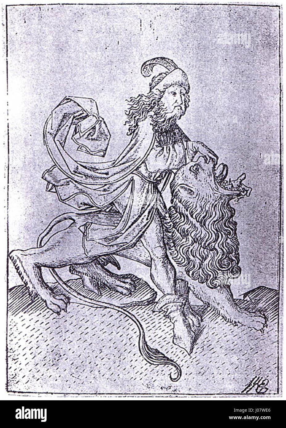 'Simson zerreißt den Löwen' (Samson Tears the Lion Apart) is a dramatic ...