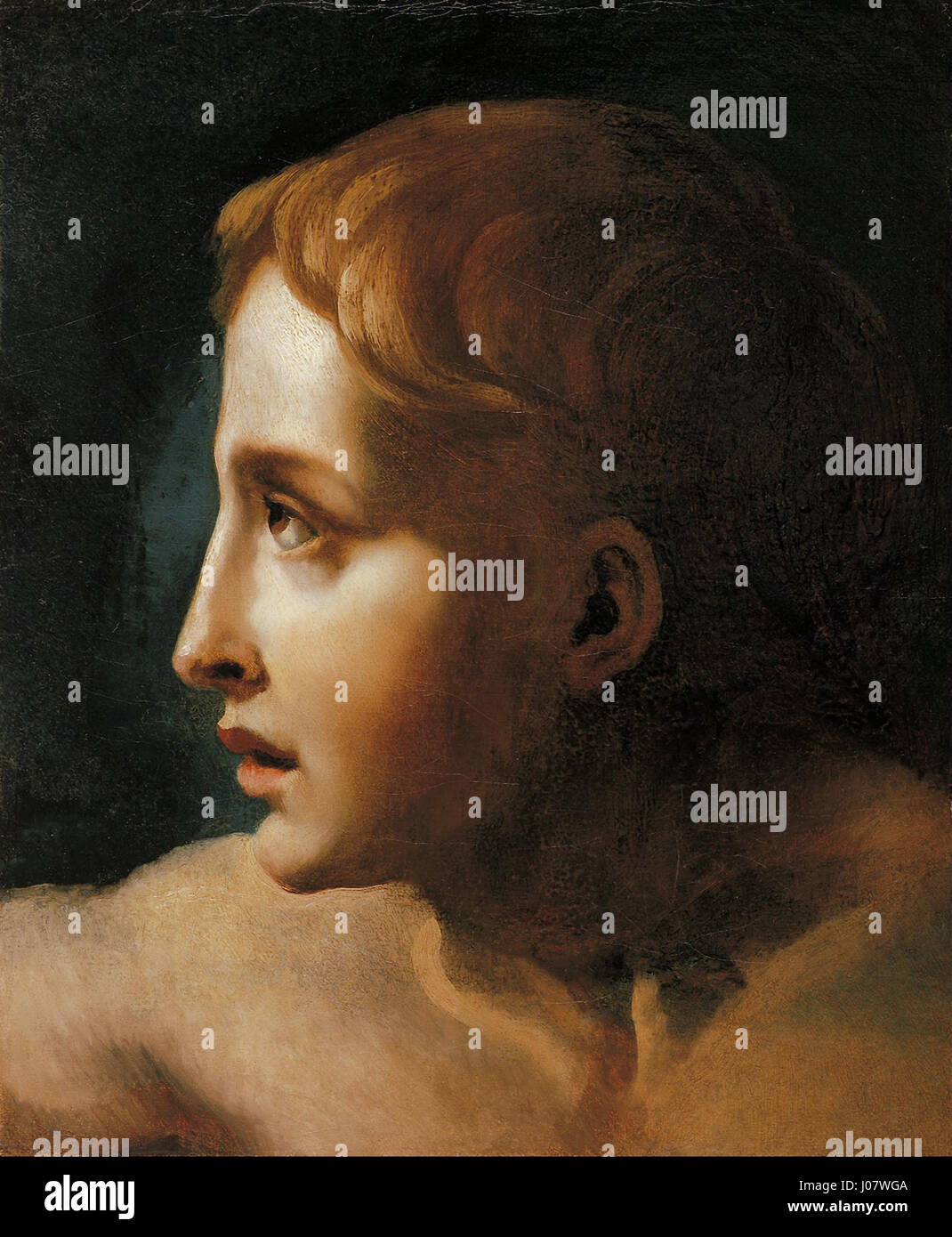 Théodore Gericault - Head of a Youth Stock Photo - Alamy