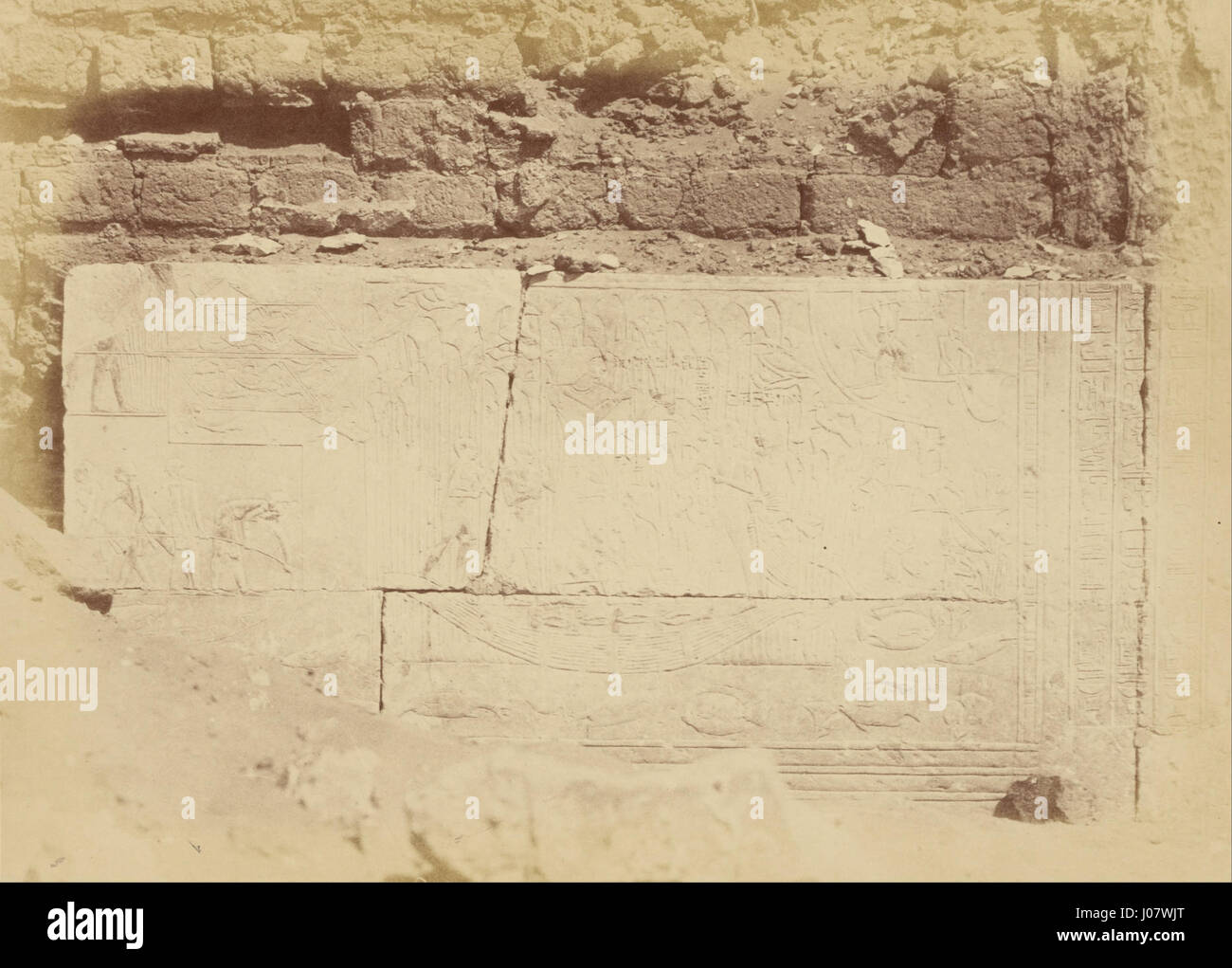 Théodule Devéria's work focuses on the inscriptions of Ptah-Mes' Tomb ...