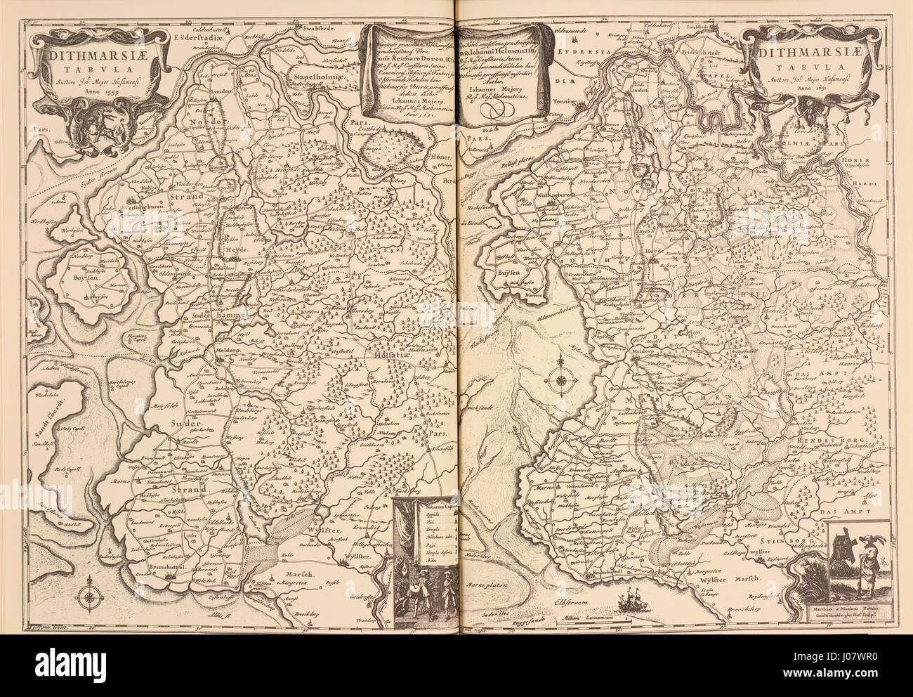This image captures a historical view of Dithmarschen, a region in ...