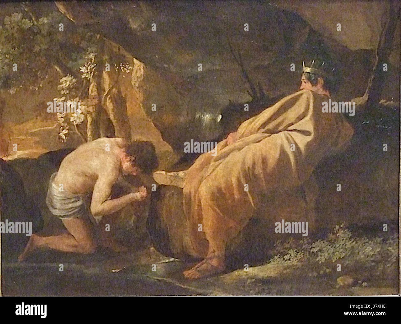 This artwork, titled 'Midas... la source du fleuve Pactole', depicts ...