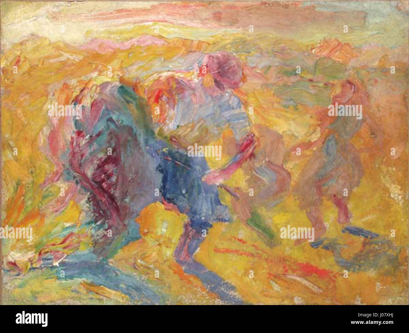 'Prevracanje sena II' by Rihard Jakopič is a painting that portrays the ...