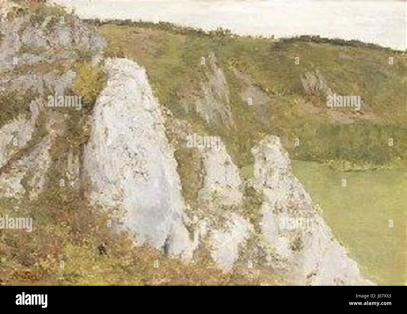 *The Cliffs at the Lesse* by Periclés Pantazis depicts a dramatic ...