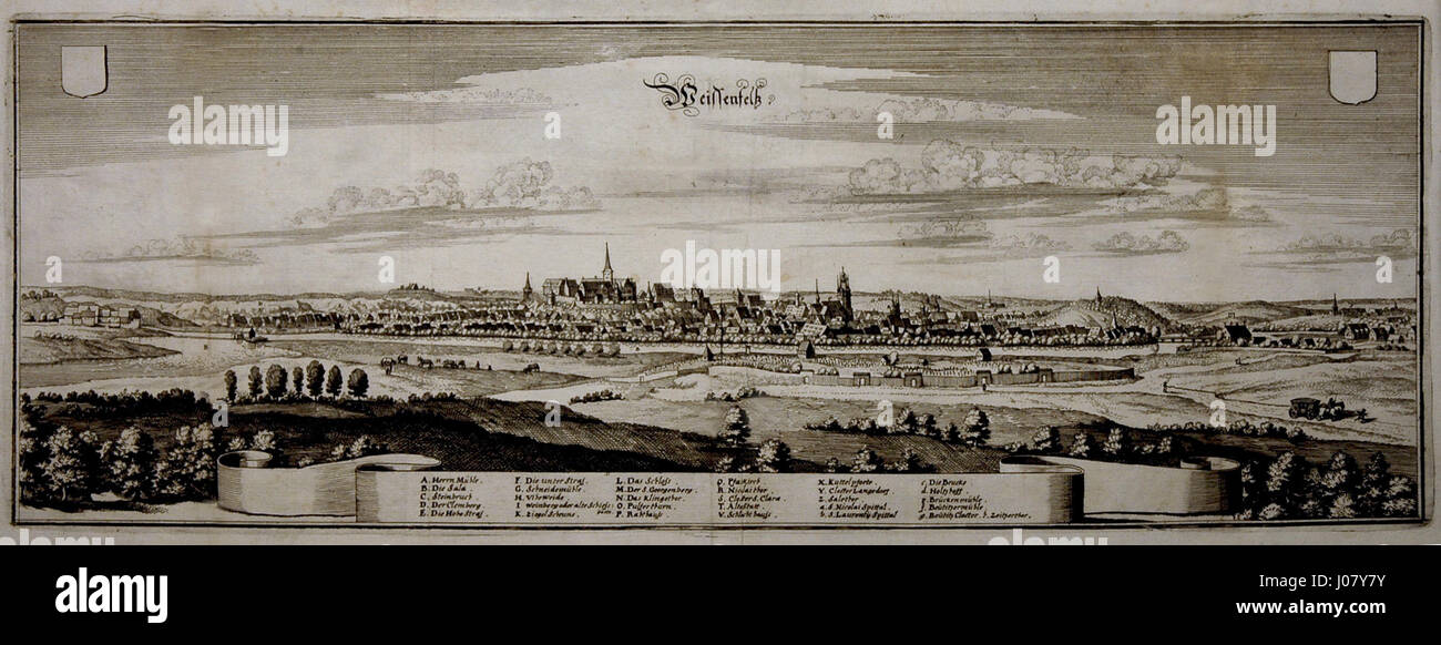 The painting 'Weigenfels 1650' is an example of 17th-century European ...