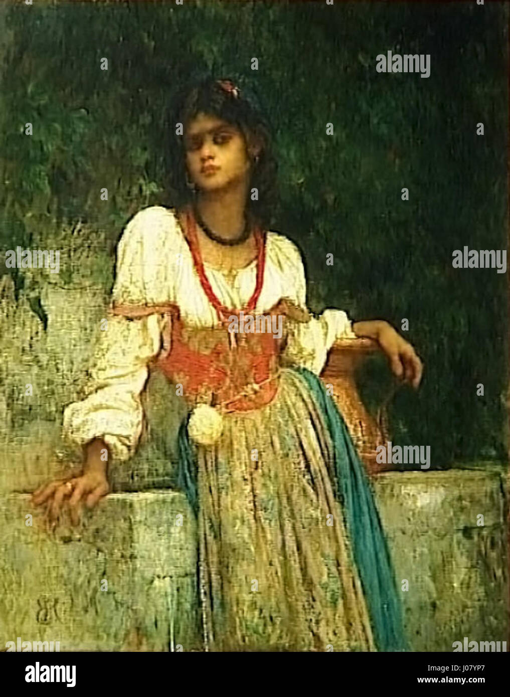 ‘Hébert Rosanera alla Fontana’ depicts a serene Italian landscape ...