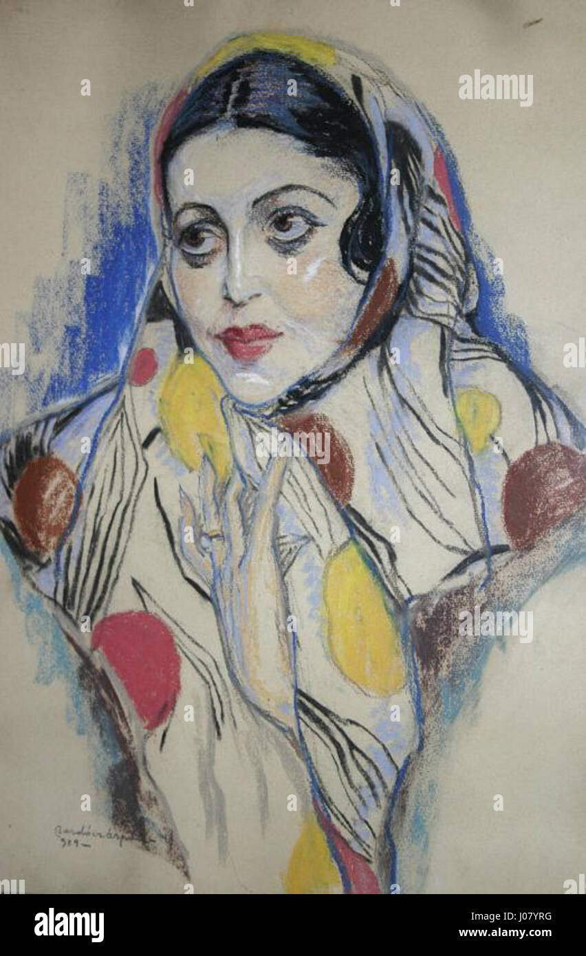 'Bardácz Kerchiefed Young Girl' from 1929 features a young girl wearing ...