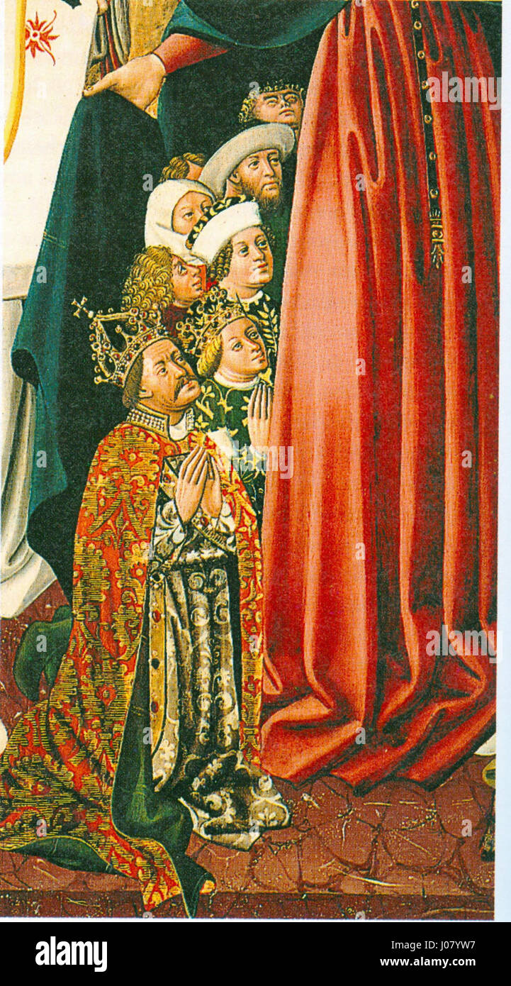 This artwork, '304 König Albrecht II,' is a portrayal of Albrecht II ...