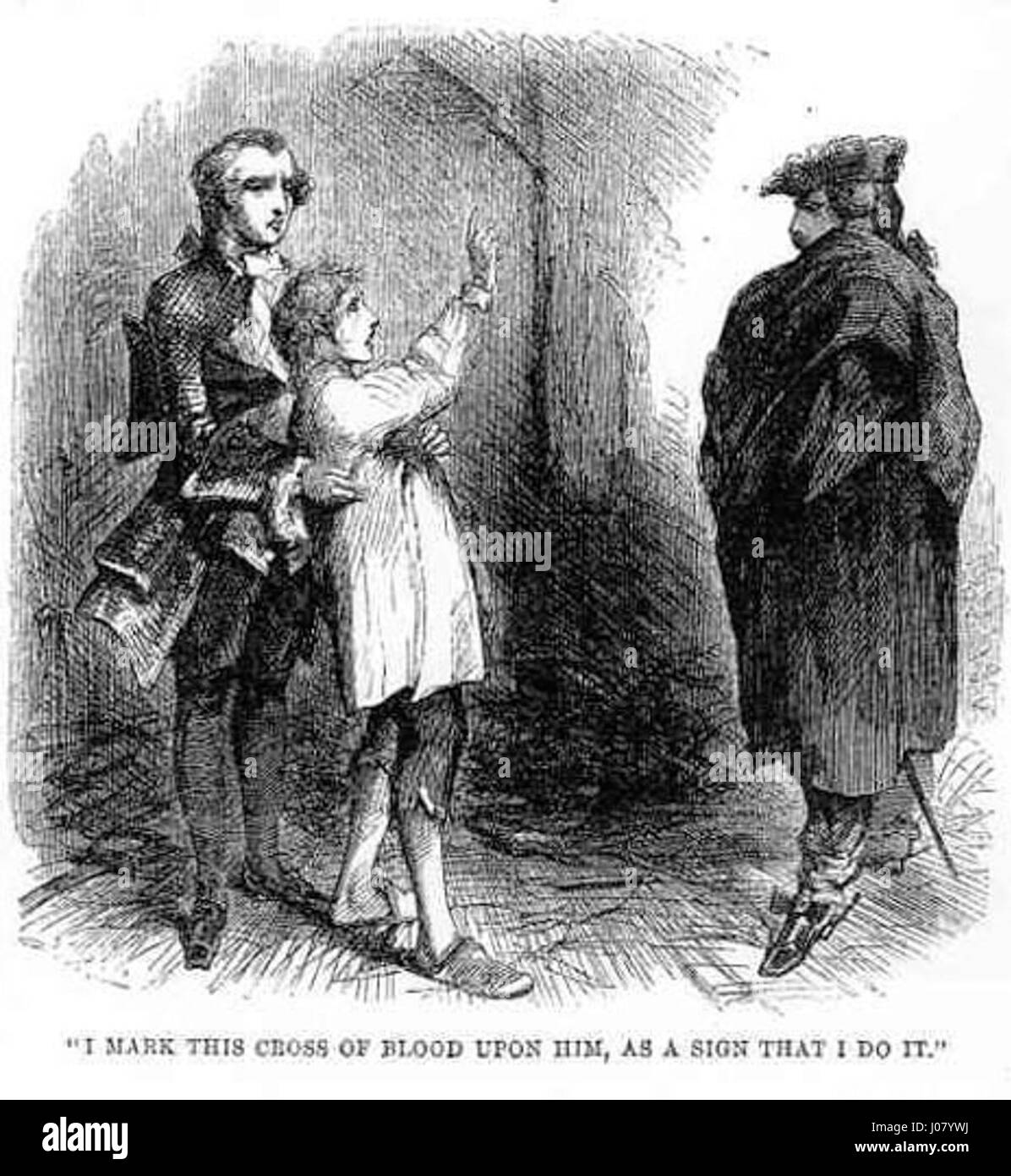 This illustration by John McLenan shows Thérèse Defarge's brother ...