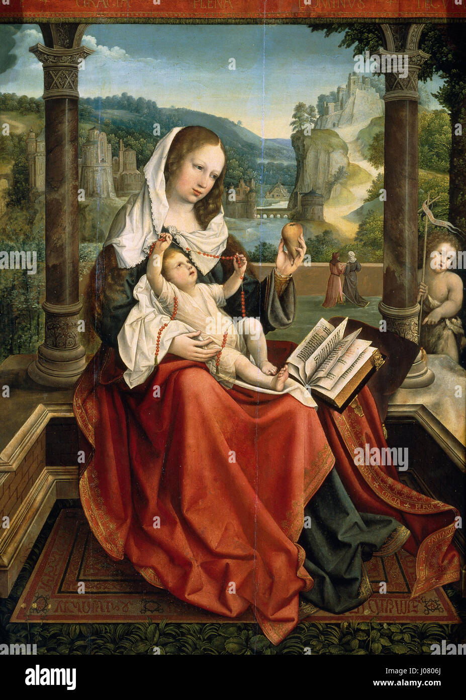 'Virgen con el Niño' is a 16th-century painting by Flemish artist Bernard van Orley. It depicts ...