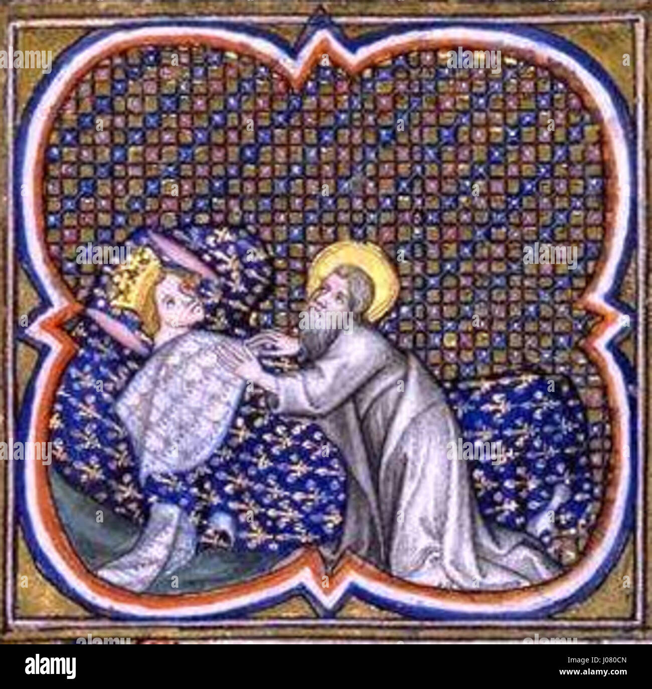 This historical artwork portrays Hugues Capet, the first King of the ...