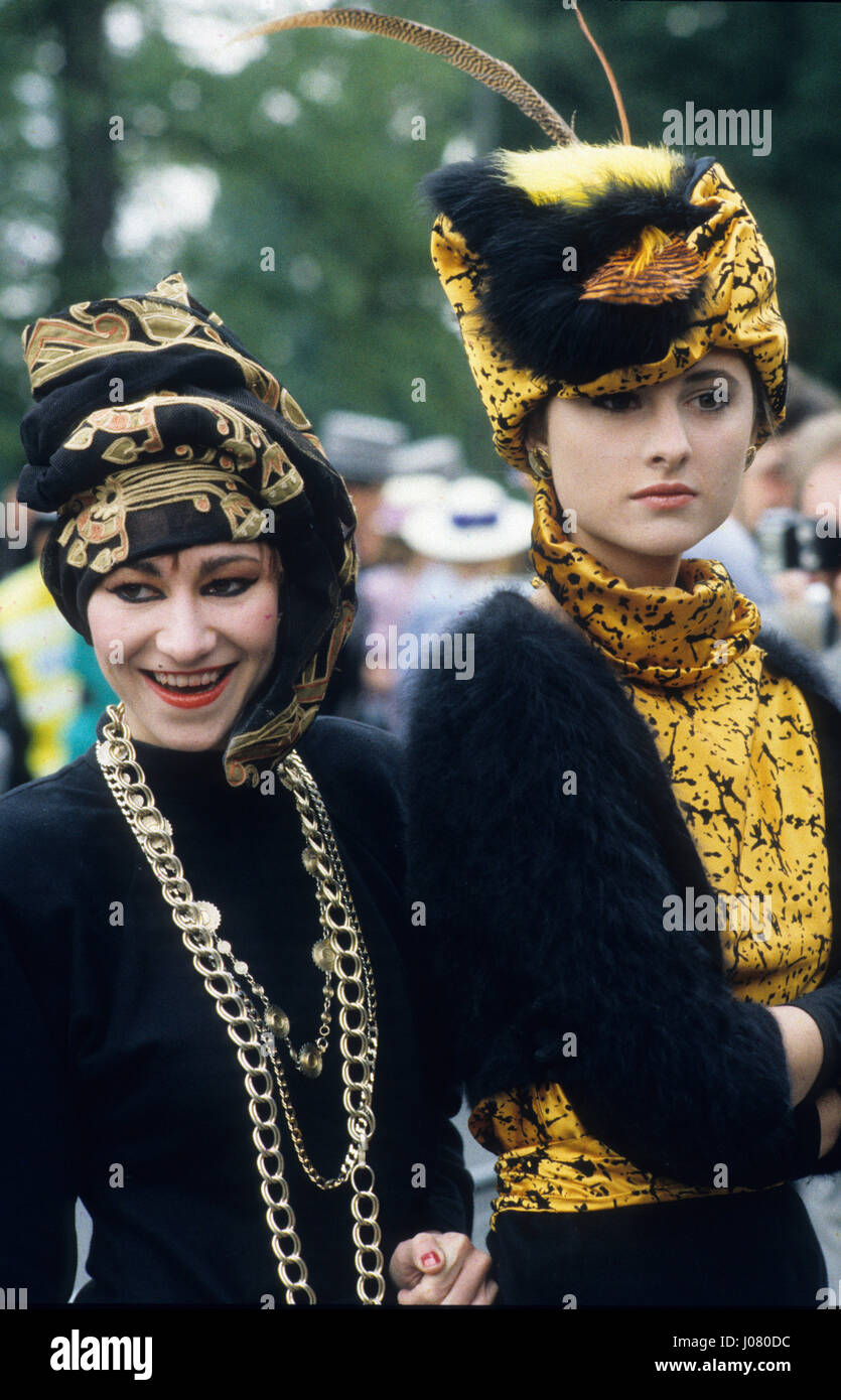 London milliners Linda Geraci and Natasha Fox showing off their ...