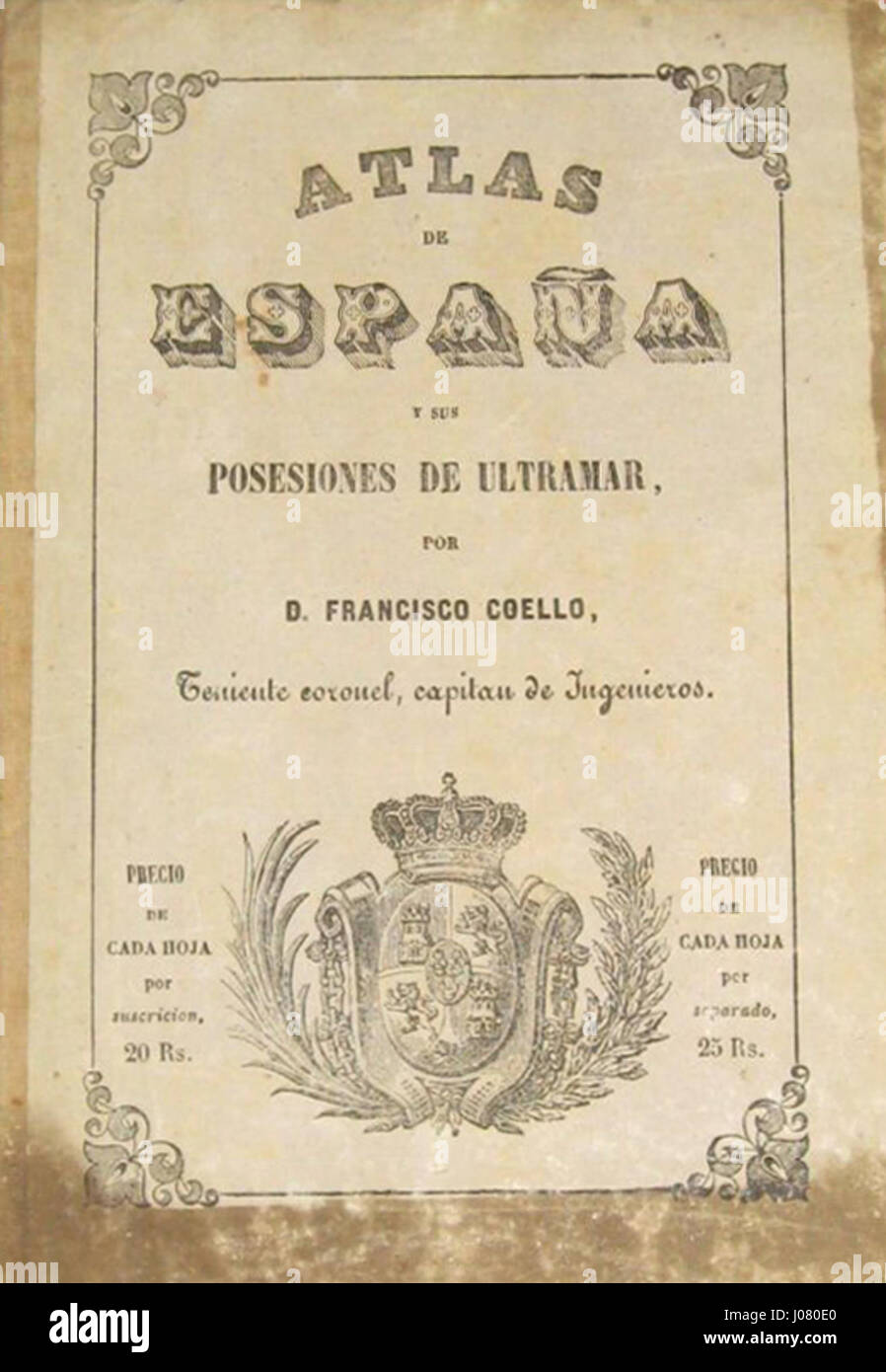 'Atlas de España' (Atlas of Spain) by Coello, published in 1857 ...