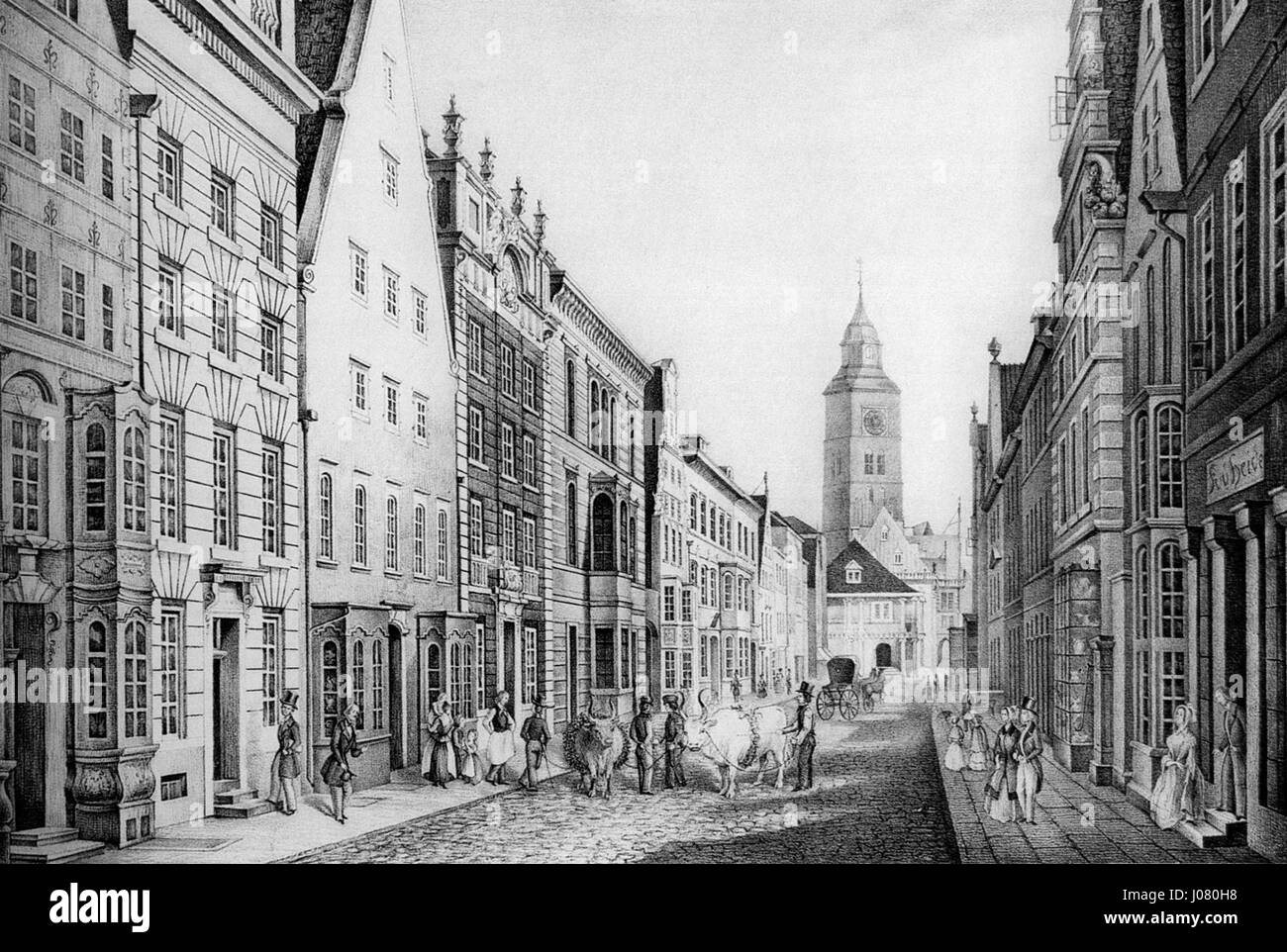 Historic german city Black and White Stock Photos & Images - Alamy