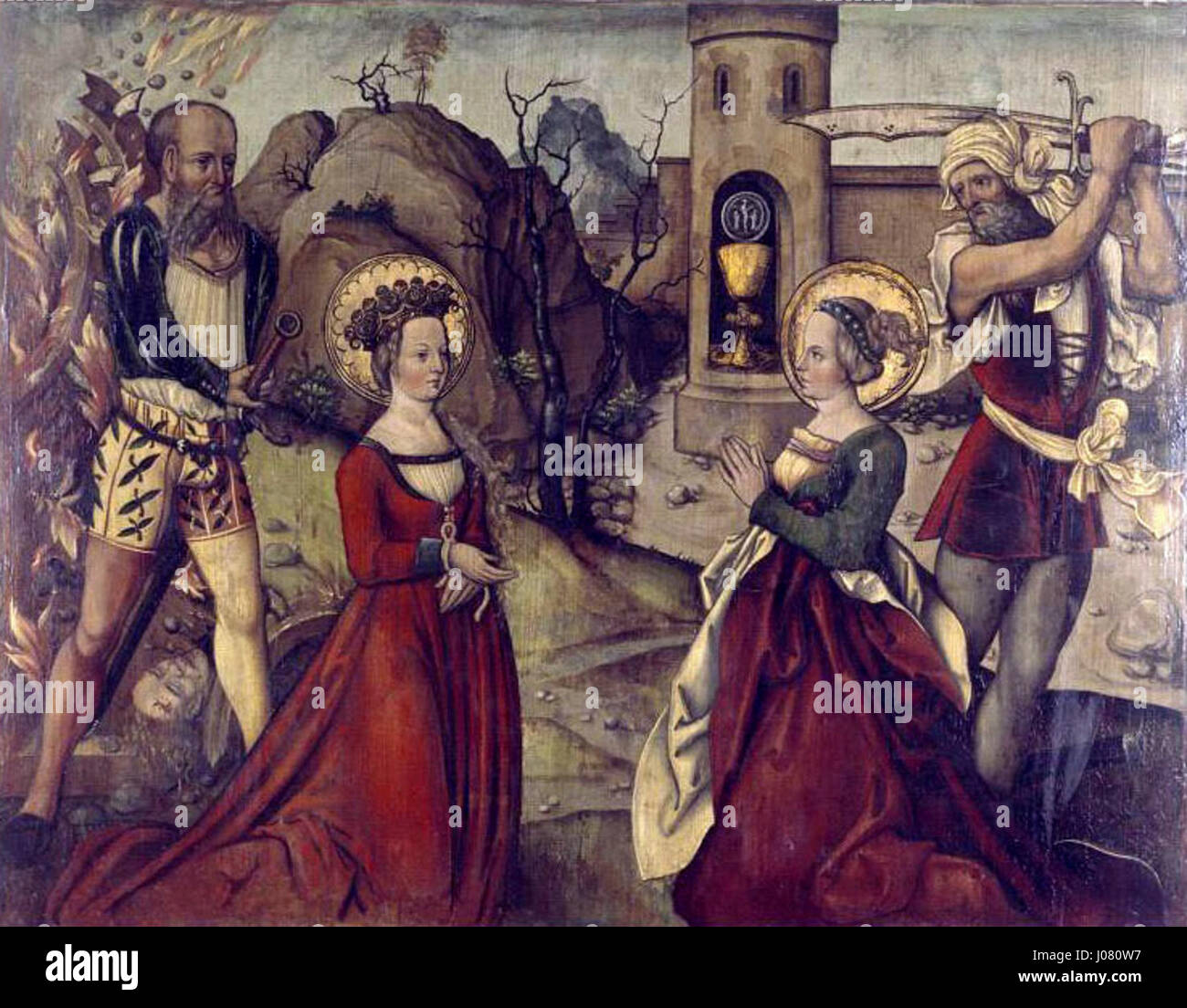 The 'Veilchenmeister Altarflügel' from around 1505 depicts the ...