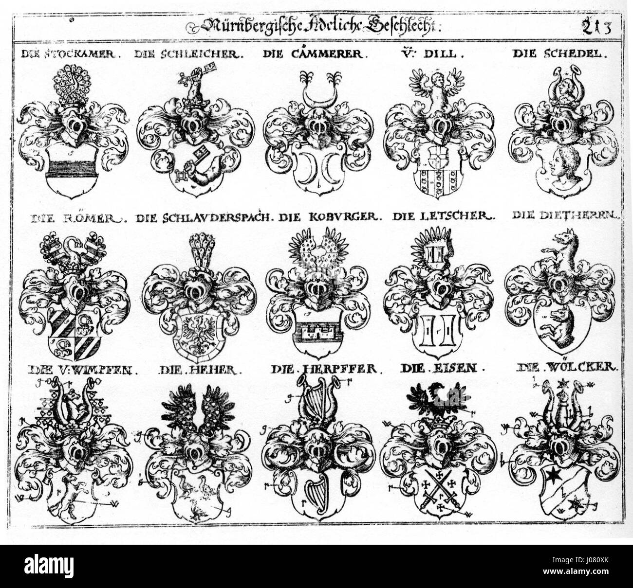 Siebmacher213, dated 1703, is a heraldic work depicting the noble ...
