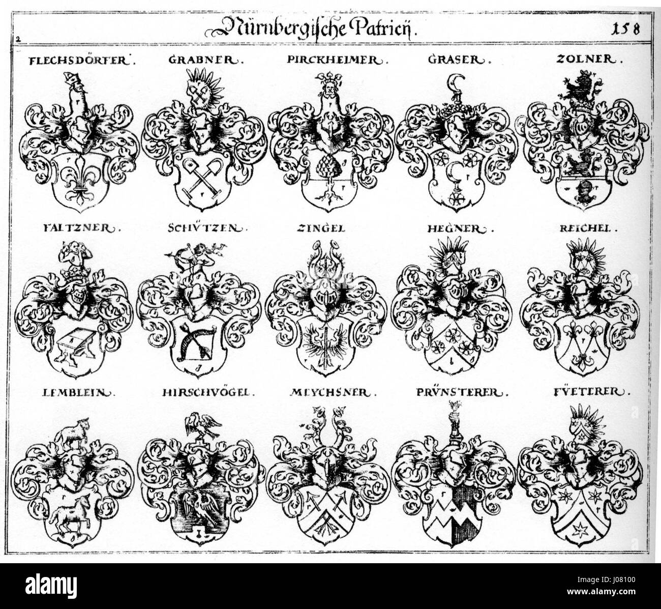 The artwork 'Siebmacher158' from 1703 depicts the coat of arms and ...
