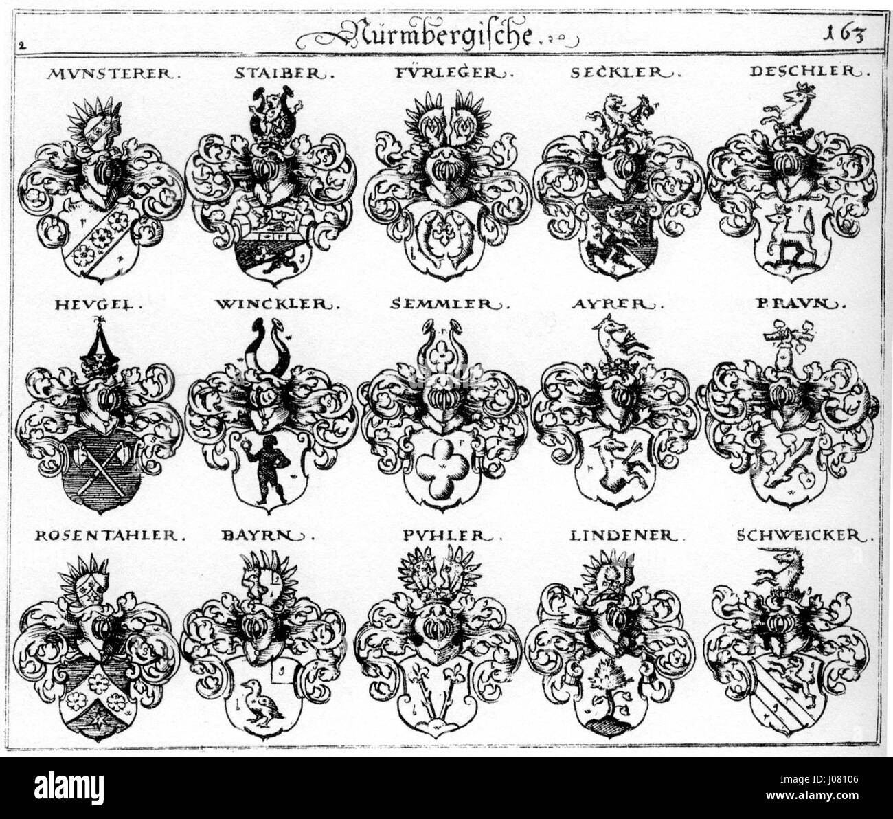 This detailed illustration from Siebmacher's work, created between 163 ...