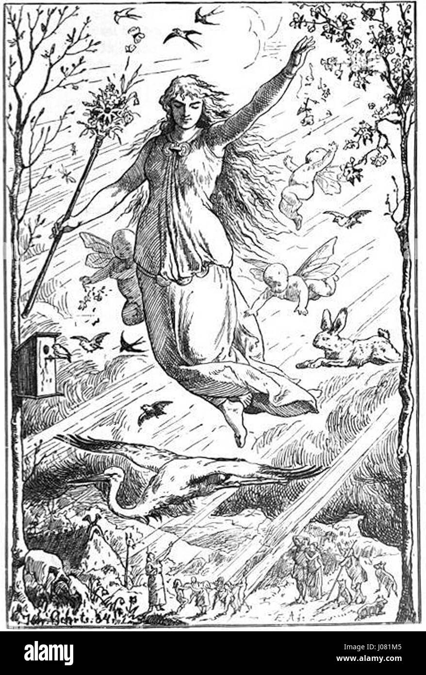 'Ostara' by Johannes Gehrts is a painting depicting the goddess Ostara ...