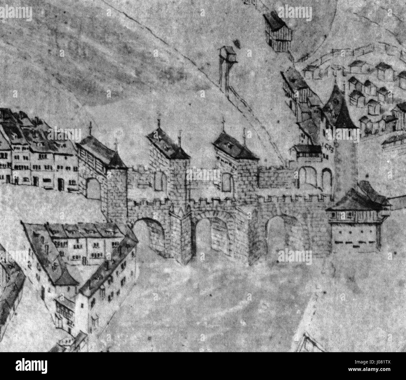 'Untertorbrücke 1600 Sickinger' is an architectural rendering of a ...