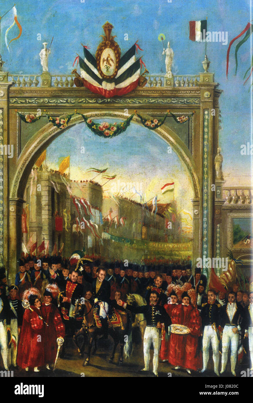 This painting depicts the solemn and peaceful entry of the Army of the ...