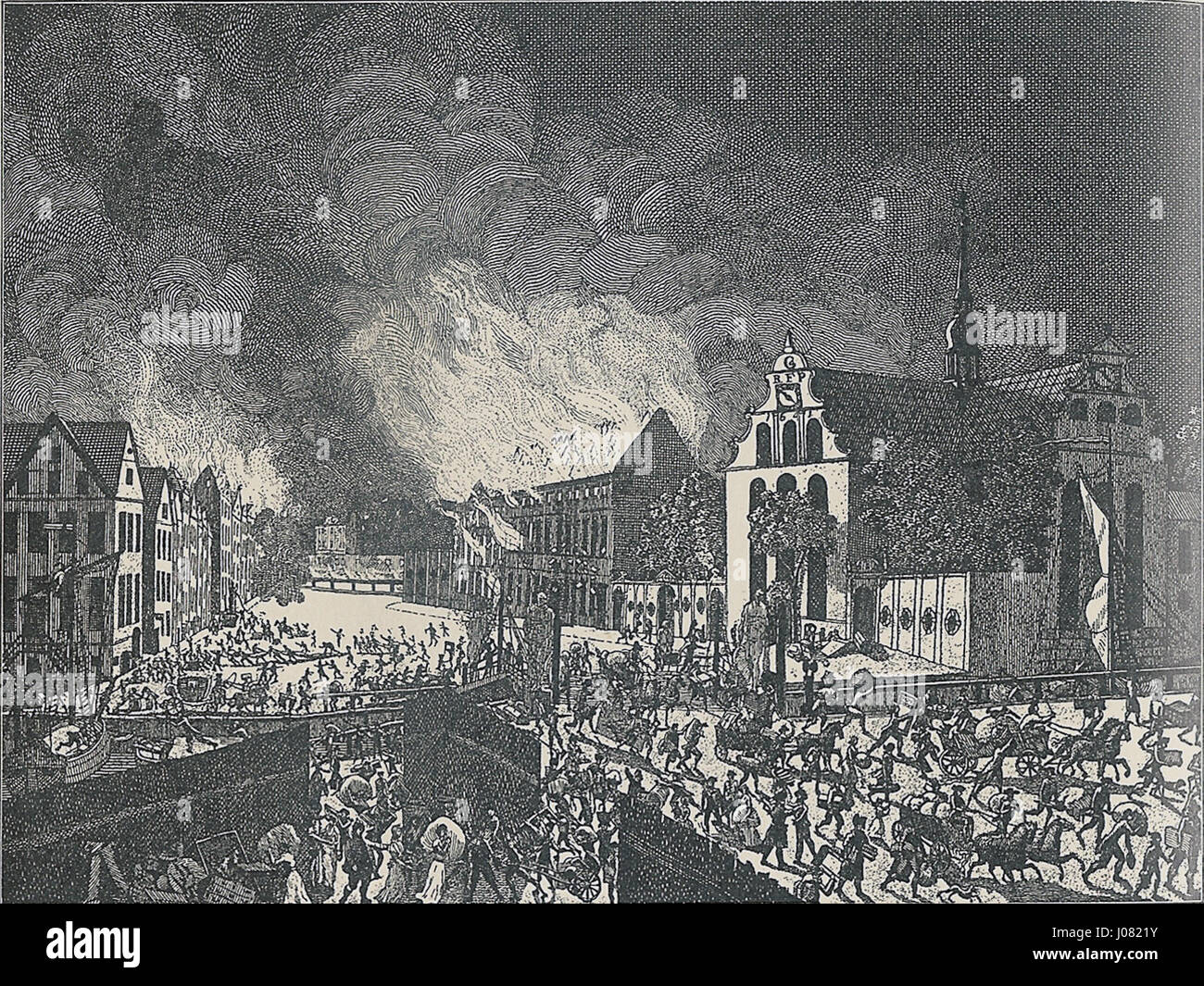 The beginning of the 1795 Copenhagen fire marked a catastrophic event ...